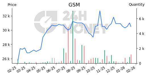 GSM: Thống kê giao dịch - Lịch sử giá cổ phiếu | 24HMoney